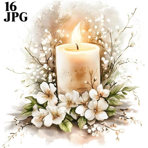Memorial Candle Clipart Memorial Clipart Peaceful Invitation 16 High