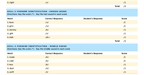 reading universe phoneme identification assessment for mastery