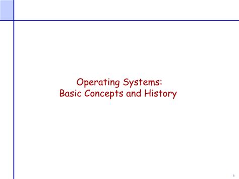 operating systems basic concepts and history 1