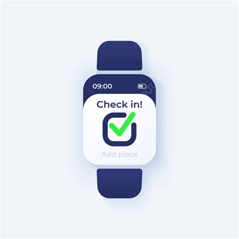 Check In Application Smartwatch Interface Vector Template Activity Social Modern Vector