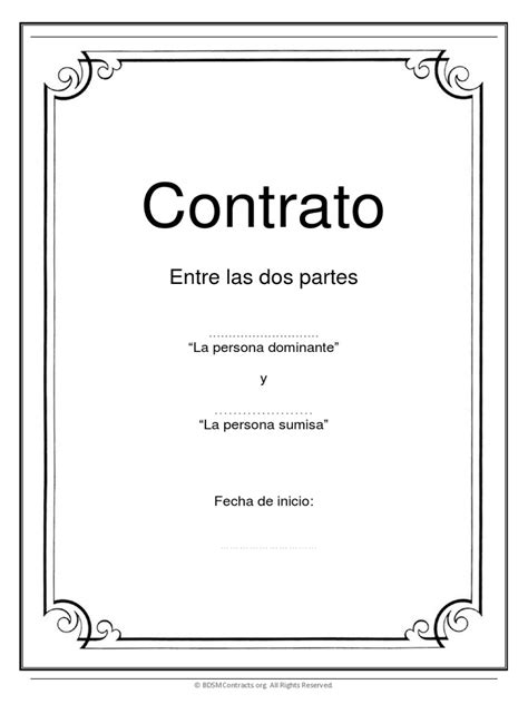 Contrato De Domintante Y Sumiso Pdf