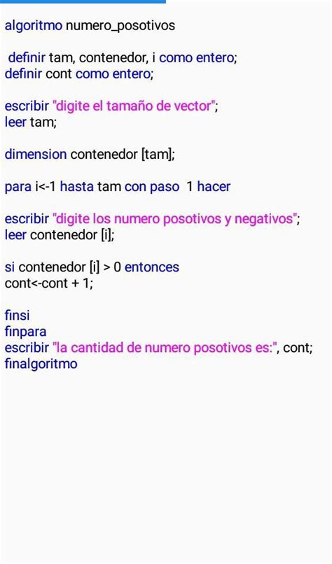 Crear Un Algoritmo Numero Positivos Alguwn Que Ayude Algo Igual Qu