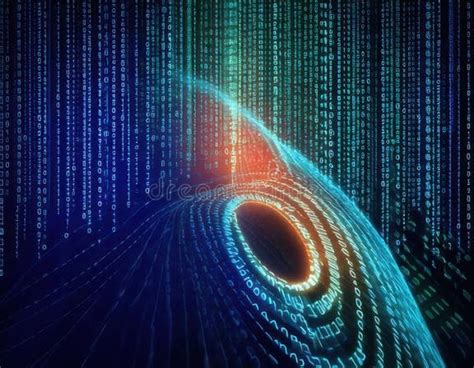 Flowing Binary Code Background In Technology Stock Illustration Illustration Of Flowing