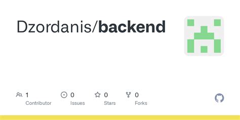 Github Dzordanis Backend