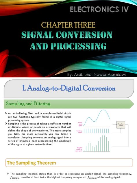 Chapter 3 Signal Conversion And Processing Pdf Analog To Digital Converter Sampling