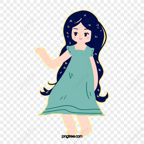Black Long Hair Girl Summerfemalefemalestylebusinesswoman Png