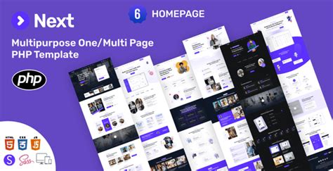 Next Multi Purpose Php Template Landing Page Templates Site Templates Ft Next And Nextjs