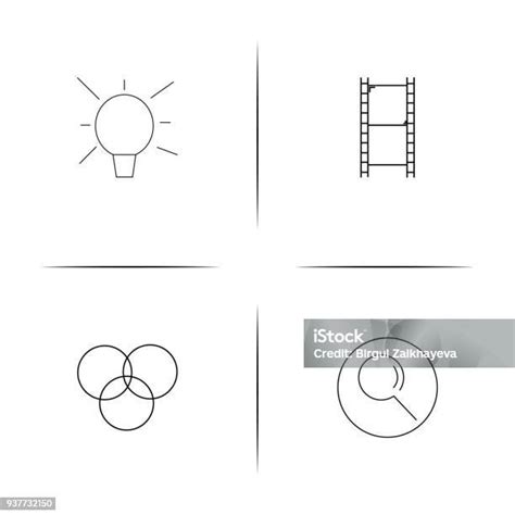 창조적인 프로세스 및 설계 간단한 선형 아이콘 설정합니다 개요 벡터 아이콘 0명에 대한 스톡 벡터 아트 및 기타 이미지 0명 디자인 벡터 Istock