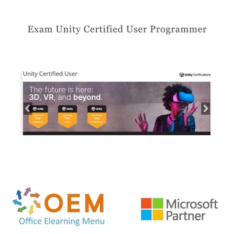 exam unity certified user programmer pearson vue and certiport oem