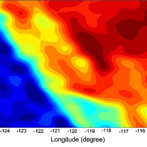 Moho Depth Variations Of The Test Area Values Are Given In Km Download Scientific Diagram