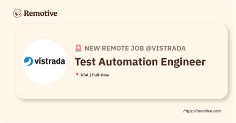 Hiring Test Automation Engineer Vistrada