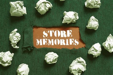 Inspiration Showing Sign Store Memories Word Written On A Process Of