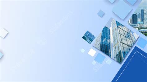 Blue Square Cover Simple Geometry Powerpoint Background For Free