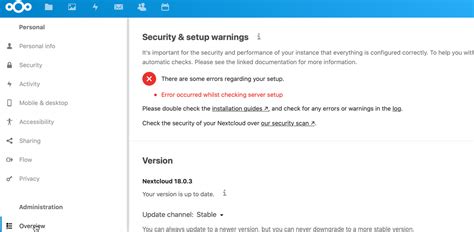 Resolving Nextcloud Warningserrors It Blog
