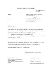 Court Application To Set Aside Default Judgment Explained Course Hero