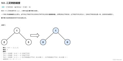 力扣刷题日记 563二叉树的坡度 csdn博客