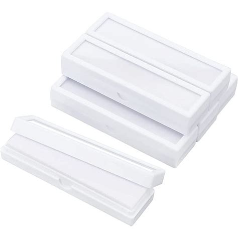 Benecreat 6pcs White Rectangle Box Gemstone Display Box With Sponge