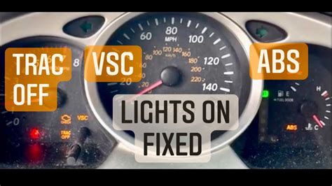 04 Toyota Highlander Trac Off Vsc Abs Lights On Fix Youtube
