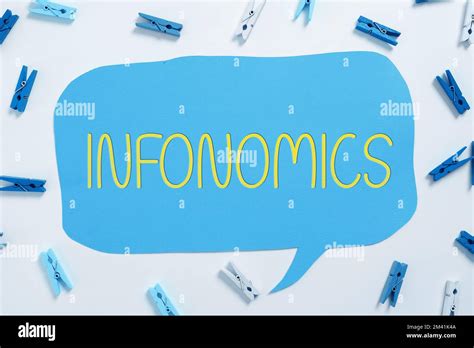 Hand Writing Sign Infonomics Internet Concept Visual Image Used To