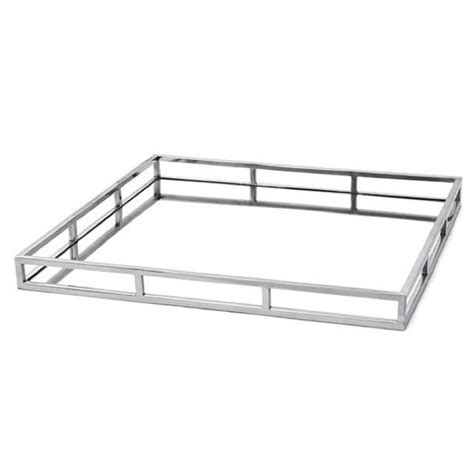 Rectangular Gold Luxury Mirrored Tray Cestbien Collection