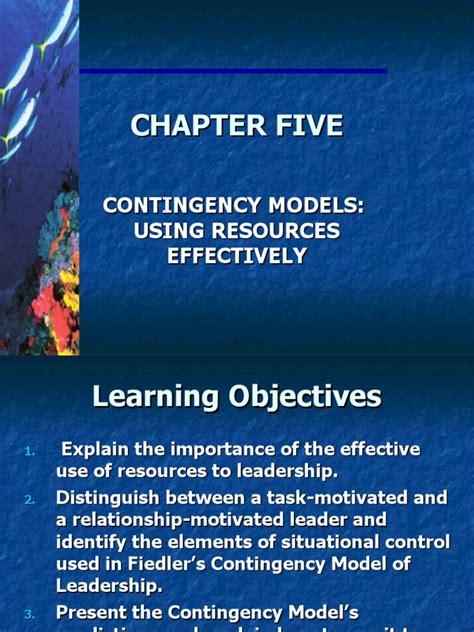 Contingency Models Pdf Industrial And Organizational Psychology