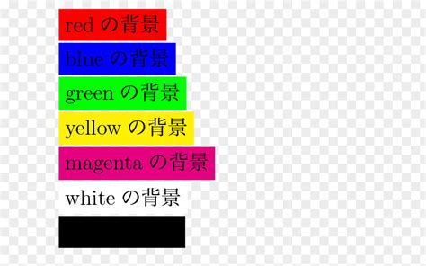 LaTeX Color HTML Command PNG Command Colorful Boxes Clipart PNG Image