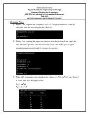 Introduction To Programming Lab C Program For Arithmetic Course Hero