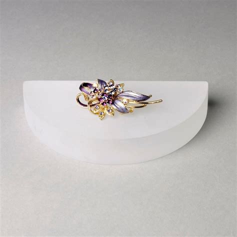 Perspex Shapes 15cm Frosted Semi Circle Jewellery Block