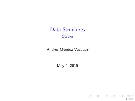 Preparation Data Structures 07 Stacks Ppt
