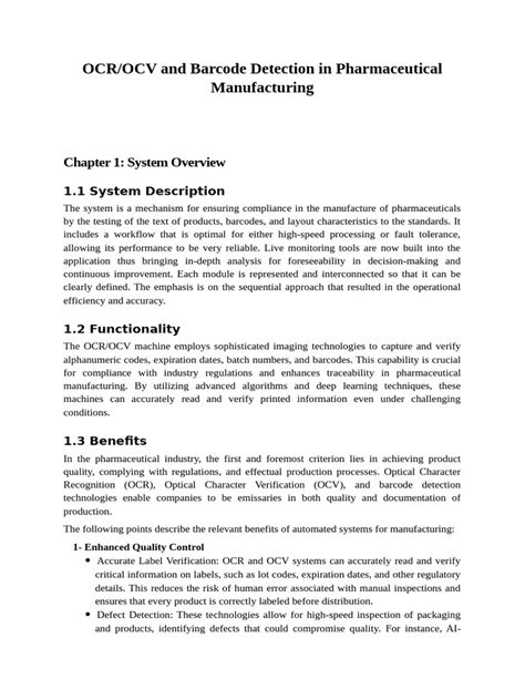 Ocr Ocv Project Pdf Optical Character Recognition Barcode