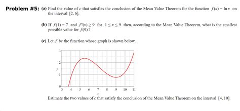 Solved Problem A Find The Value Of C That Satisfies Chegg Com