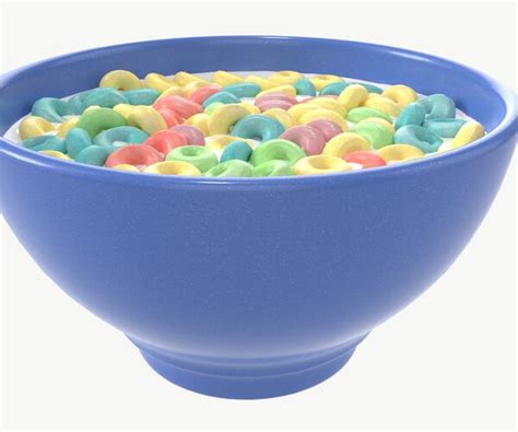 Artstation Bowl Of Colored Cheerios With Milk Resources