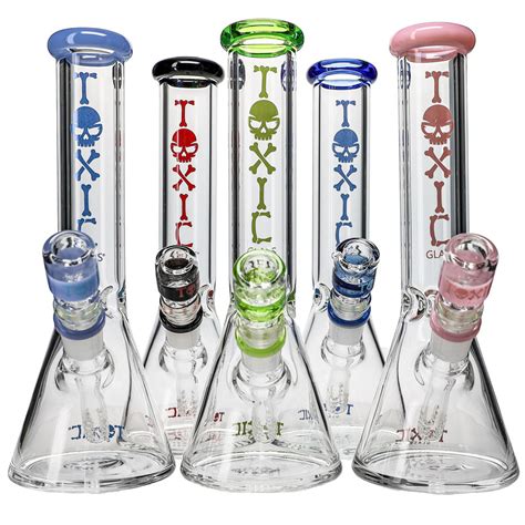 Toxic Glass Affordable Mini Beaker Bongs Aqua Lab Technologies