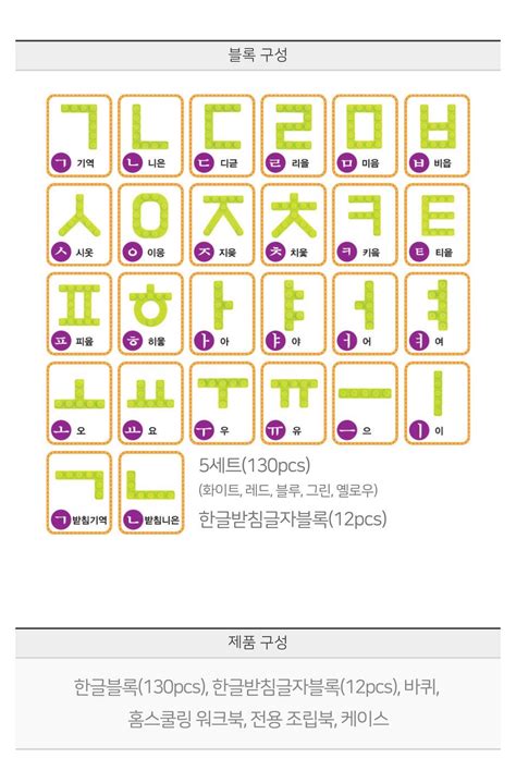 만지작 놀이 한글 글자 블럭 레고 호환 한글공부 떼기