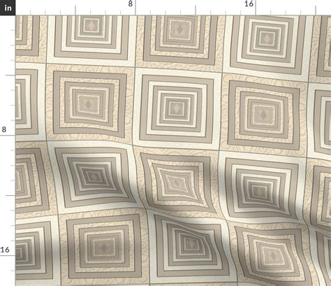 Modern Geometric Jacquard Block Fabric Spoonflower
