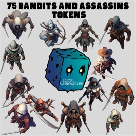 75 Assassins And Bandits Tokens Roll20 Marketplace Digital Goods For