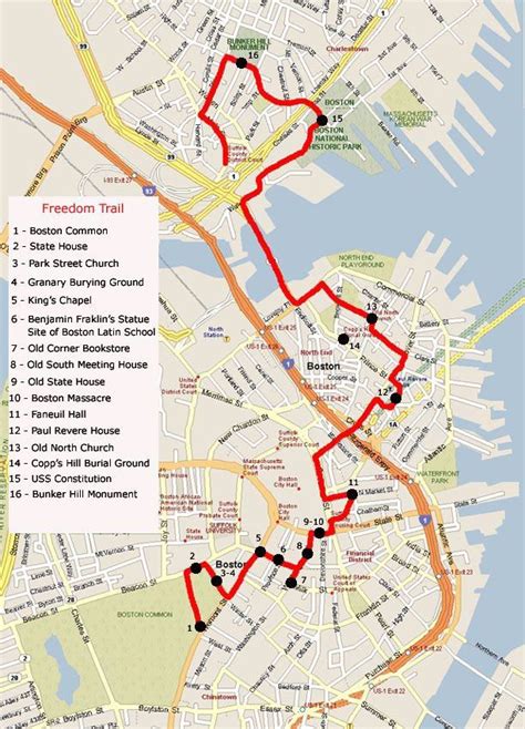 Boston Mapa Turístico