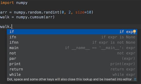 Pycharm Not Making Suggestions For Numpy Array Returned By A Method On Another Numpy Array