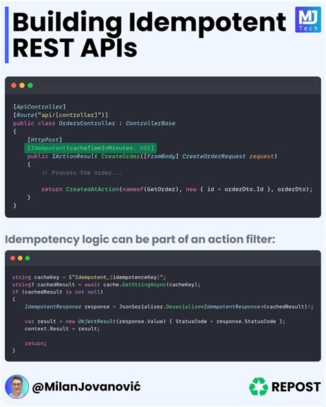 Idempotency is a crucial concept for REST APIs. | Milan Jovanović