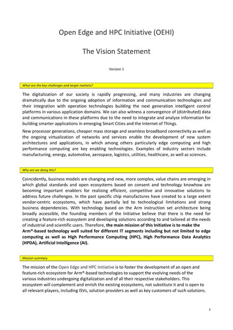 Free Printable Vision Statement Templates Word PDF Examples