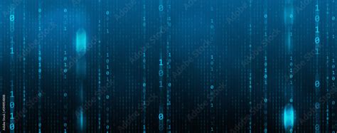 binary code backgrounds a sequence of zero and one number on a blue