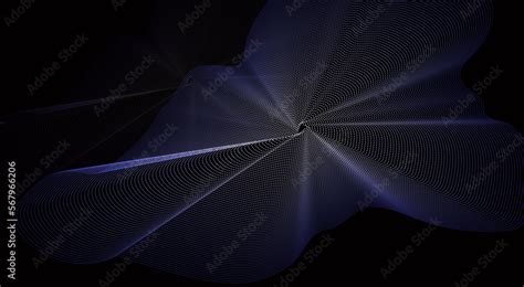 Abstract Black Background With Parallel Gradient Lines Technological Modern Background Wave