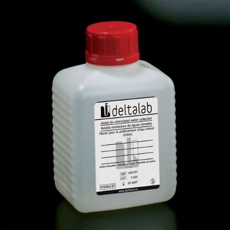 Deltalab 500ml Sterile Water Sampling Bottles With Sodium Thiosulfate