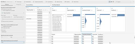 fill gaps in sequential data tableau