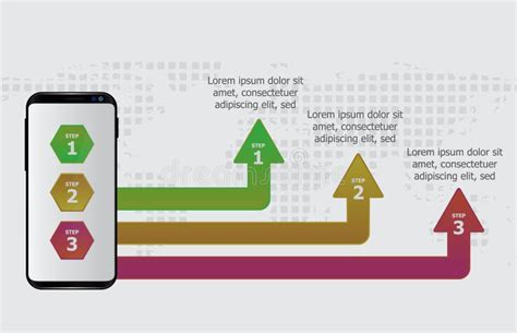 Infographic Template Process Step With Mobile Tablet Phone