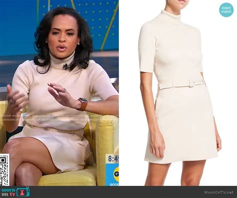 Wornontv Linseys Ivory Turtleneck Dress On Good Morning America Linsey Davis Clothes And