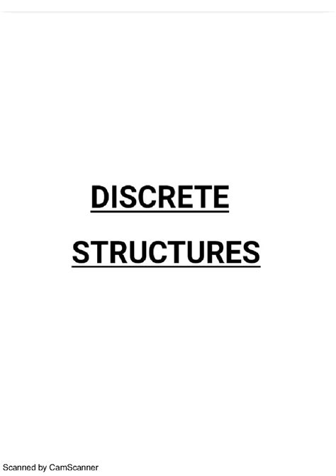 Unit 1 To 5 Discrete Structures Notes B Tech CSE 2nd Year Studocu