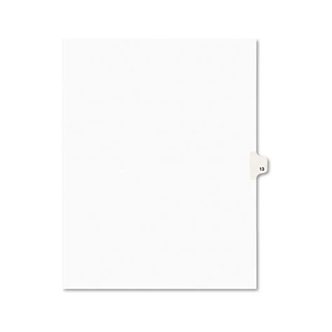 Big Tab Printable White Label Tab Dividers 8 Tab Letter 20 Per Pack