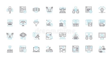 Information Architecture Linear Icons Set Hierarchy Navigation Categorization Taxonomy