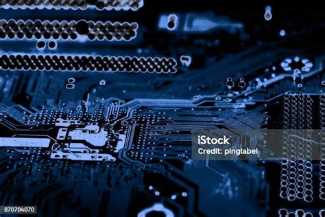 추상 메인보드 컴퓨터 기술 배경에서 전자 회로의 클로즈업 Cpu에 대한 스톡 사진 및 기타 이미지 Istock